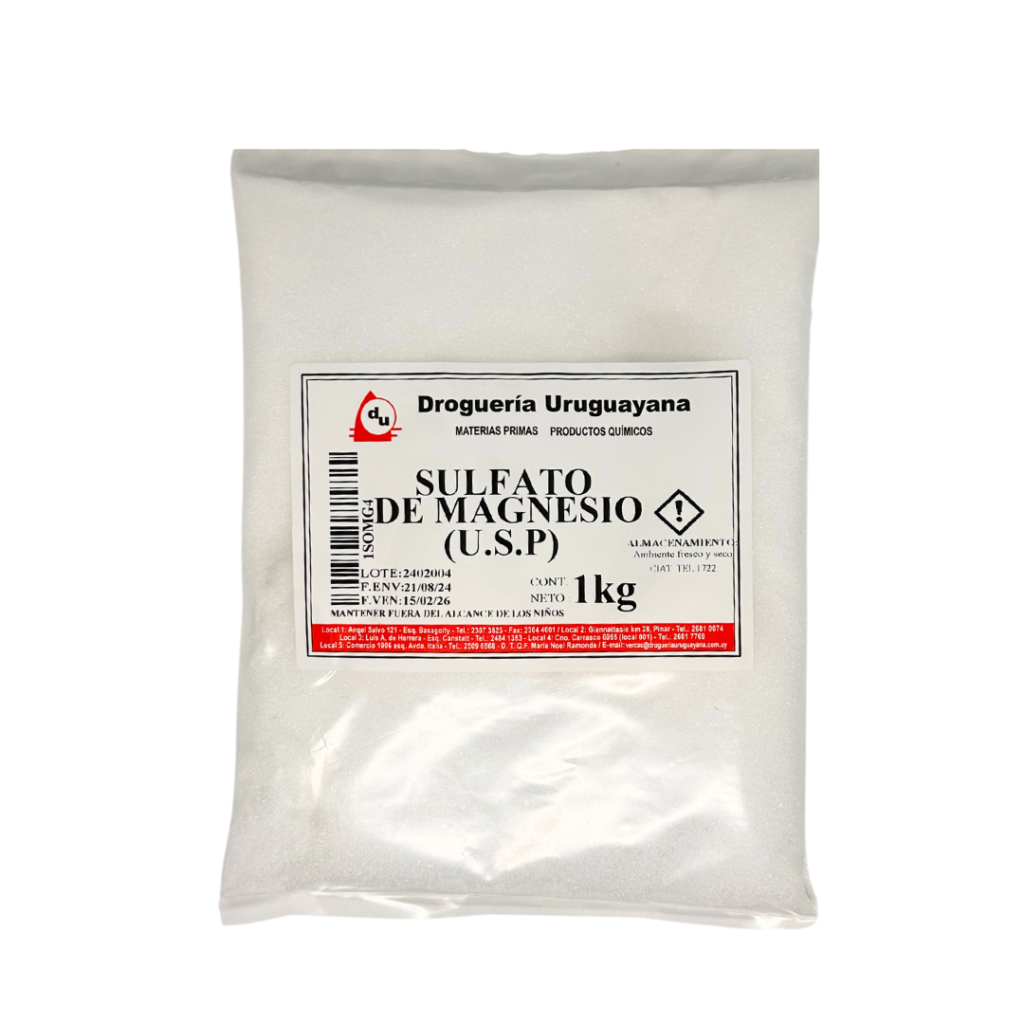 SULFATO DE MAGNESIO (SAL DE EPSON) - Droguería Uruguayana