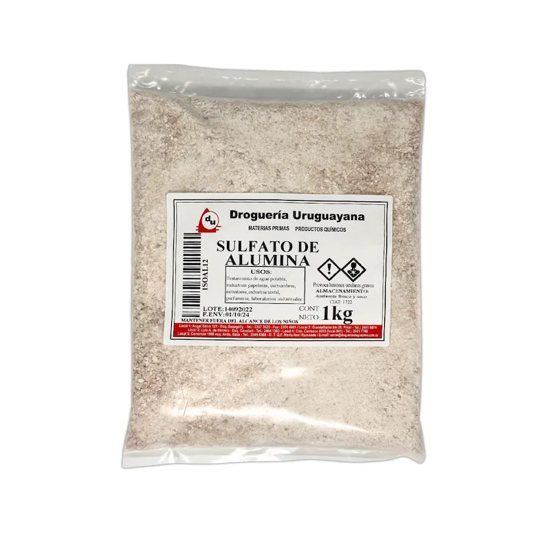 SULFATO DE ALUMINA (Sulfato de Aluminio) - Droguería Uruguayana
